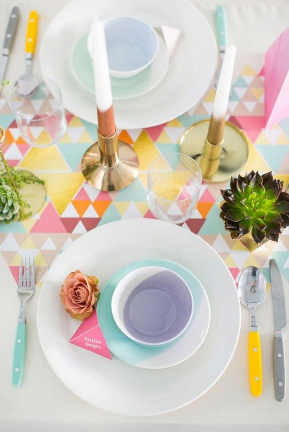 15 Colorful Geometric Wedding Ideas for the Modern Bride - Brit + Co