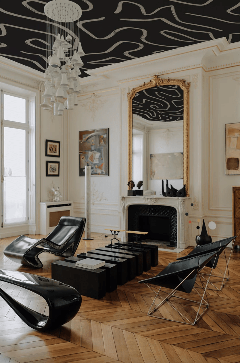 Wallpaper Ceiling Edges Ana Claudia Design's Wallpapered Ceiling