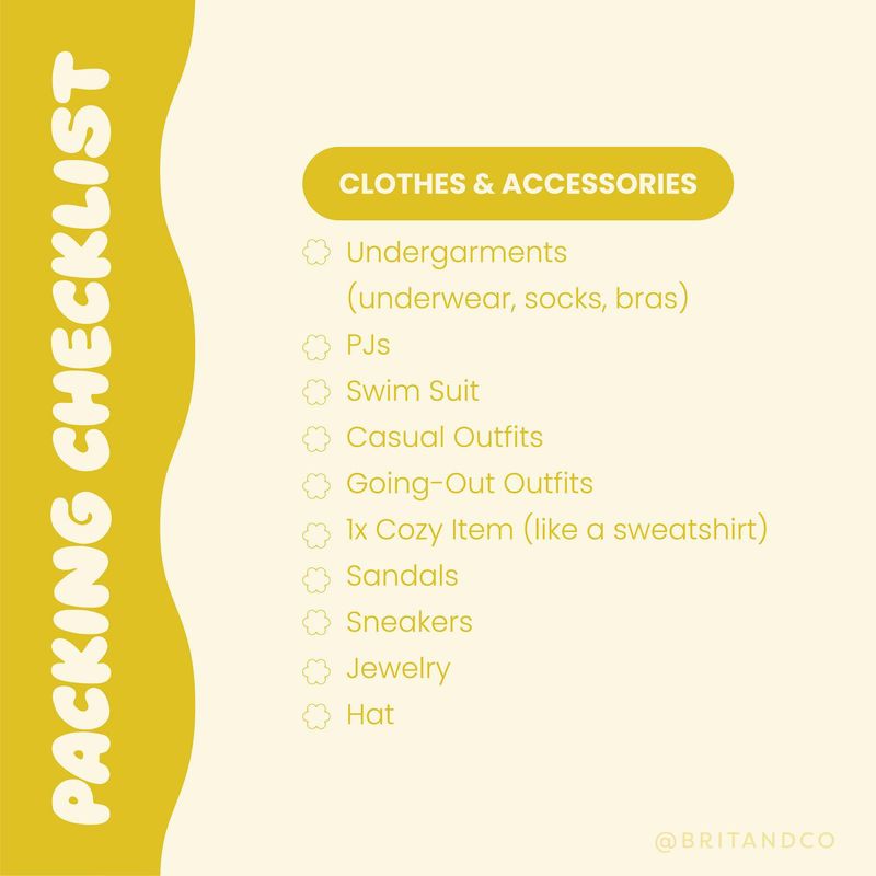 Vacation Packing Checklist