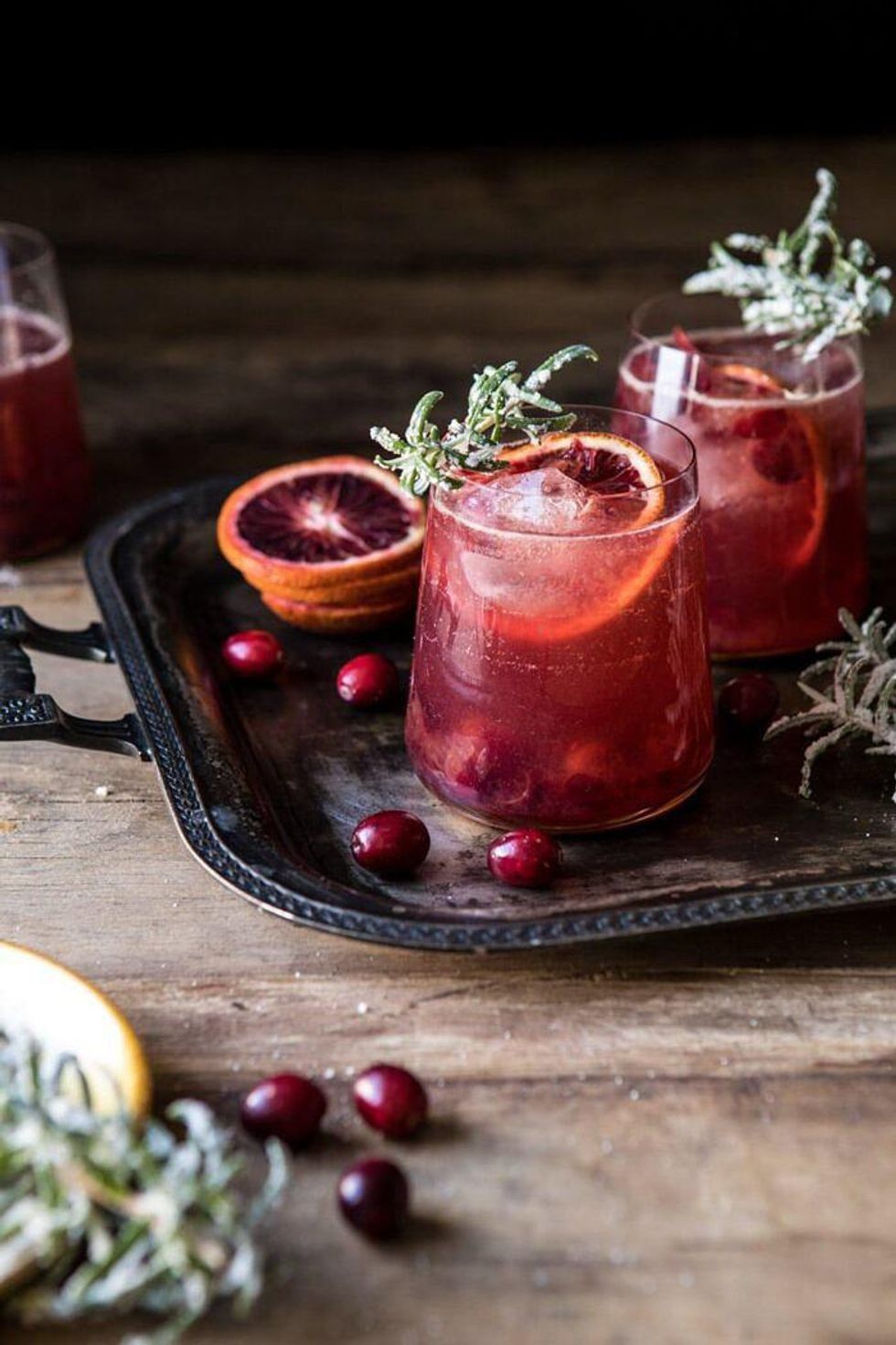 Cranberry Rosé Spritzer | Thanksgiving Cranberry Cocktail - Brit + Co