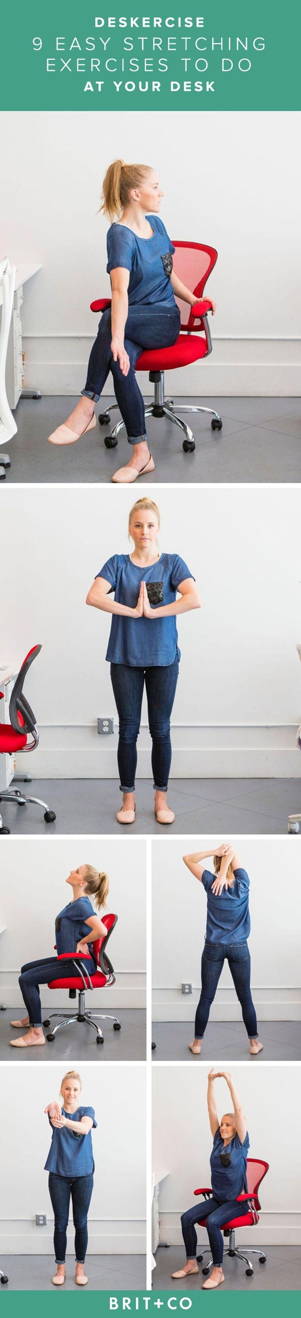 9 Exercises To Do At Your Desk — Brit + Co - Brit + Co