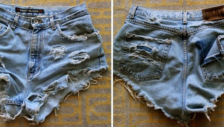 High Waisted Denim Shorts Diy