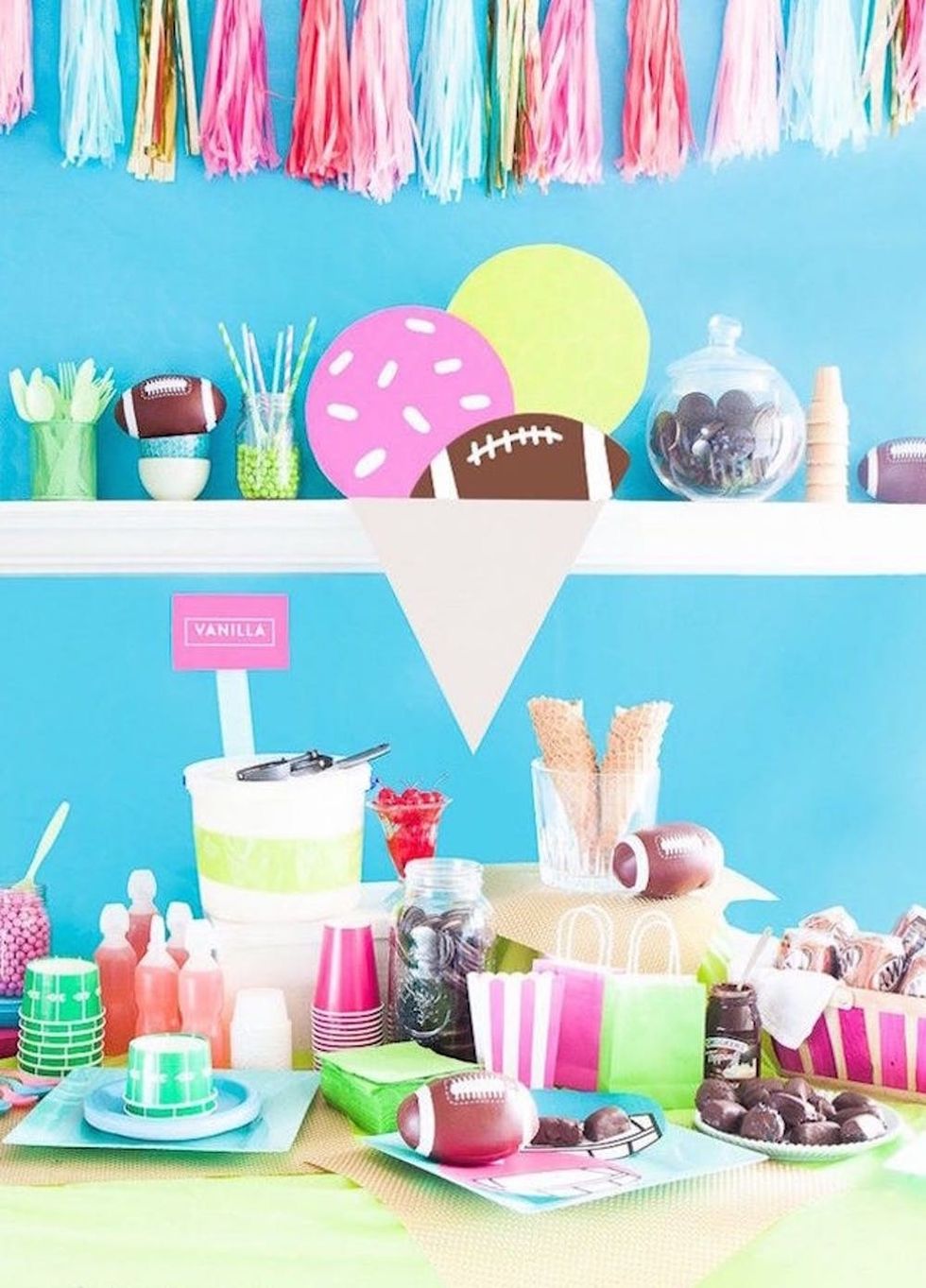 13 Modern + Colorful DIY Super Bowl Party Decorations - Brit + Co
