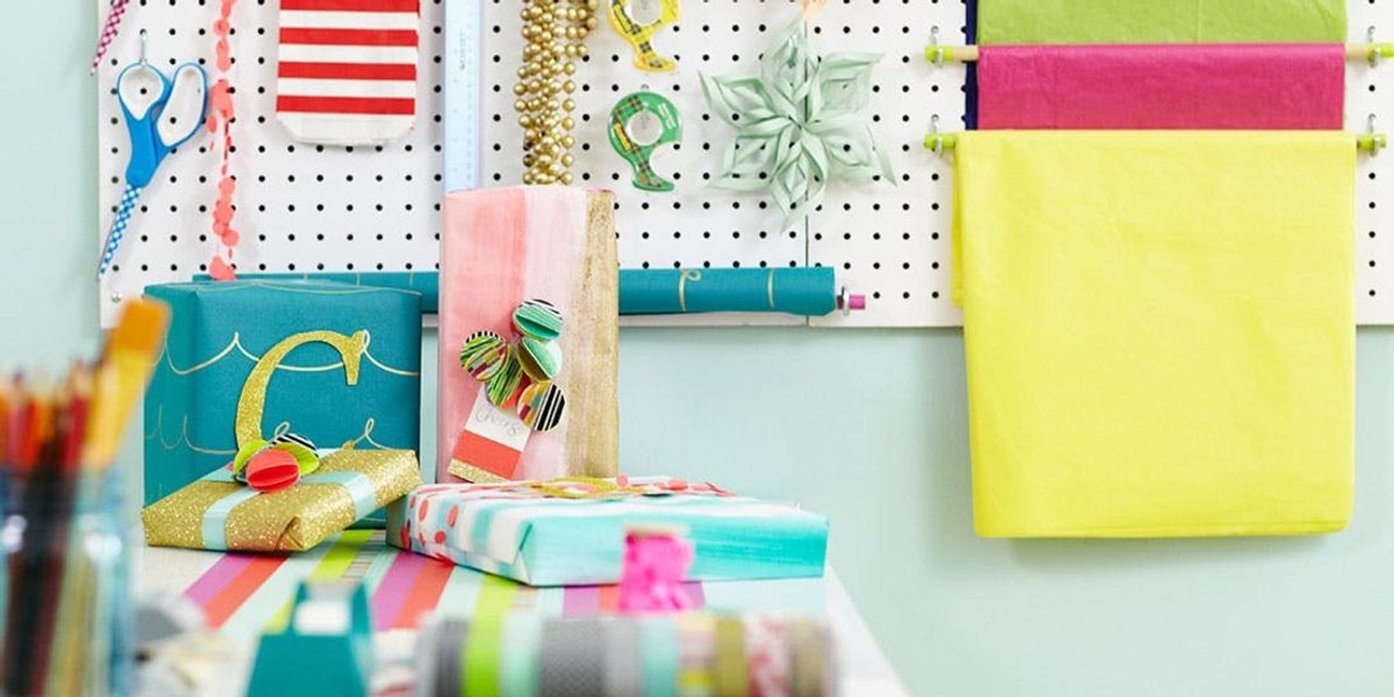 Must-Haves for the Ultimate Holiday Gift Wrap Station - Brit + Co