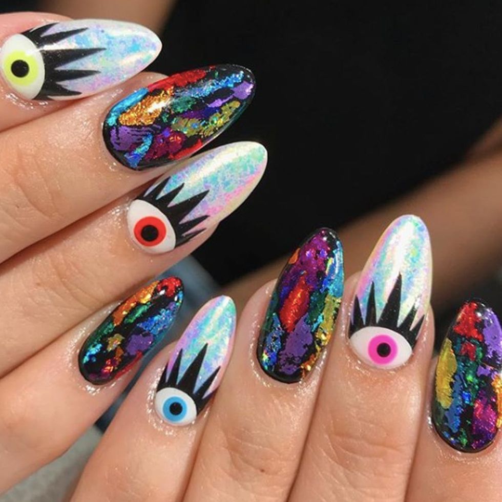 15 Evil Eye Manicures to Ward Off Bad Vibes - Brit + Co