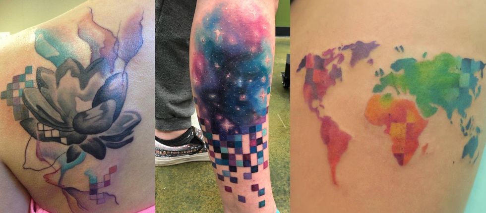 12 Pixelated Tattoo Ideas for a ’90s Twist on Your Next Ink - Brit + Co