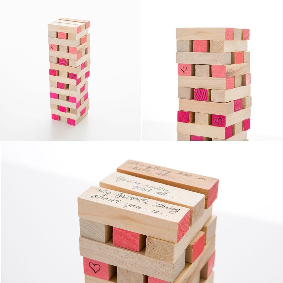 Spice Up Your Valentine’s Day With DIY Date Night Jenga - Brit + Co