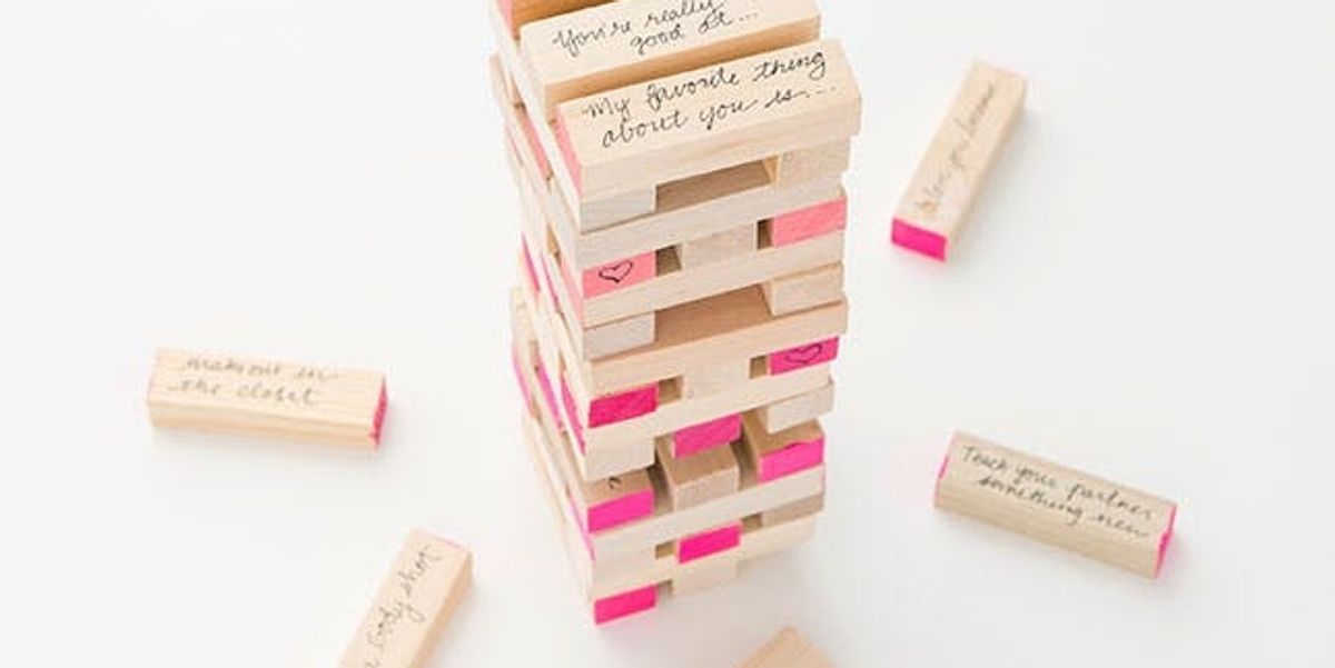Spice Up Your Valentine’s Day With DIY Date Night Jenga - Brit + Co
