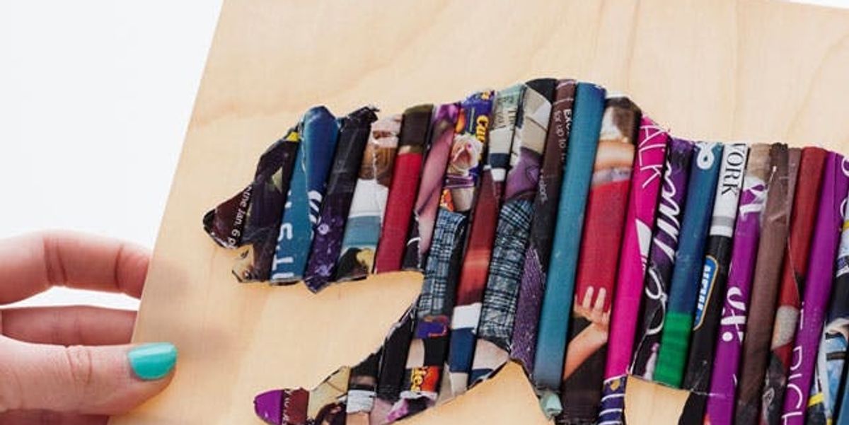 How to Upcycle Old Magazines Into Wall Art - Brit + Co