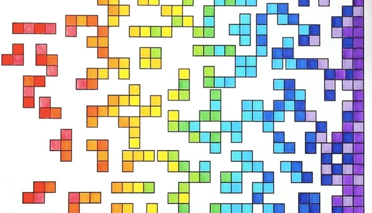 Oddly Satisfying Coloring Tetris Squares - Brit + Co