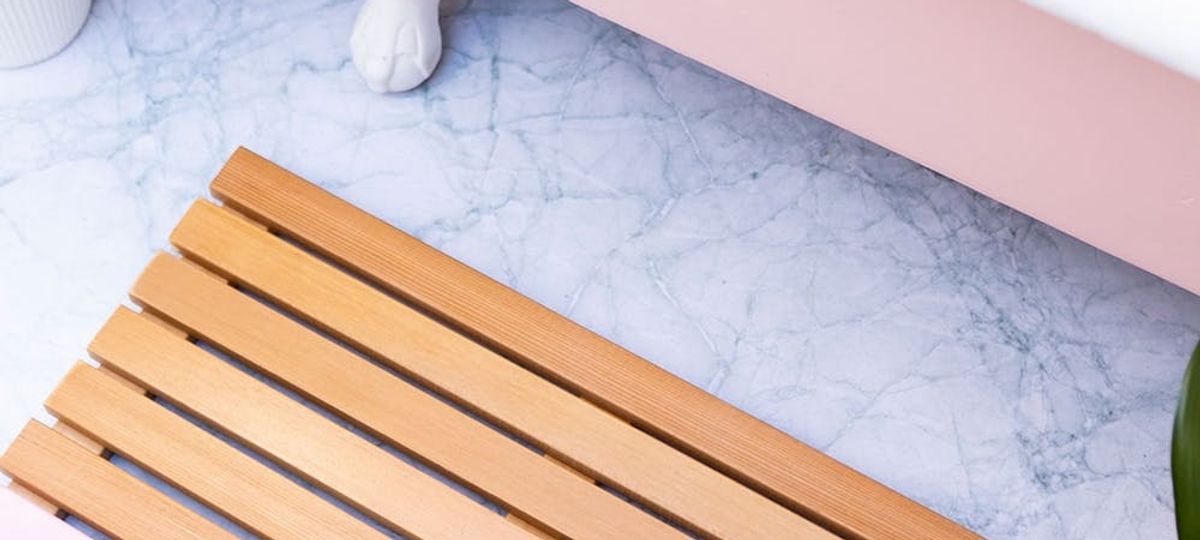 This DIY Cedar Bath Mat Will Upgrade Every Spring Shower - Brit + Co