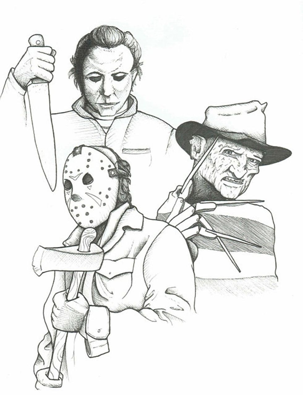 Horror Killers Coloring Pages Coloring Pages