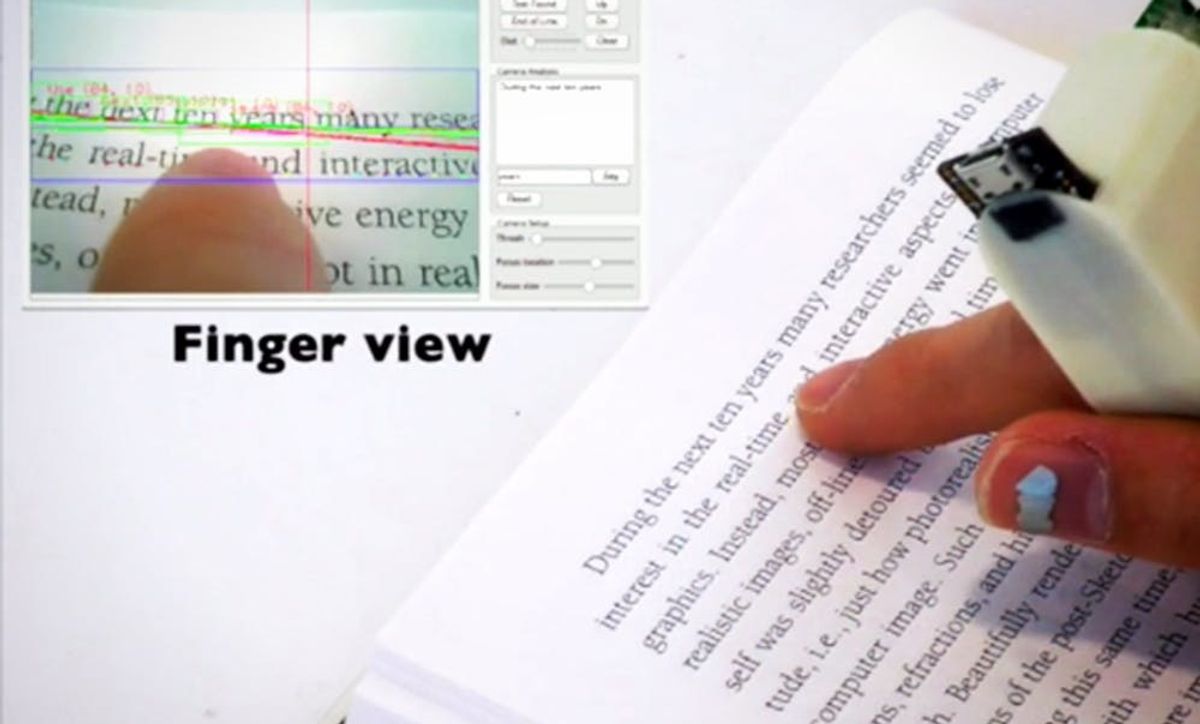 This Gadget Lets You Read More Easily By Using Your Fingers - Brit + Co