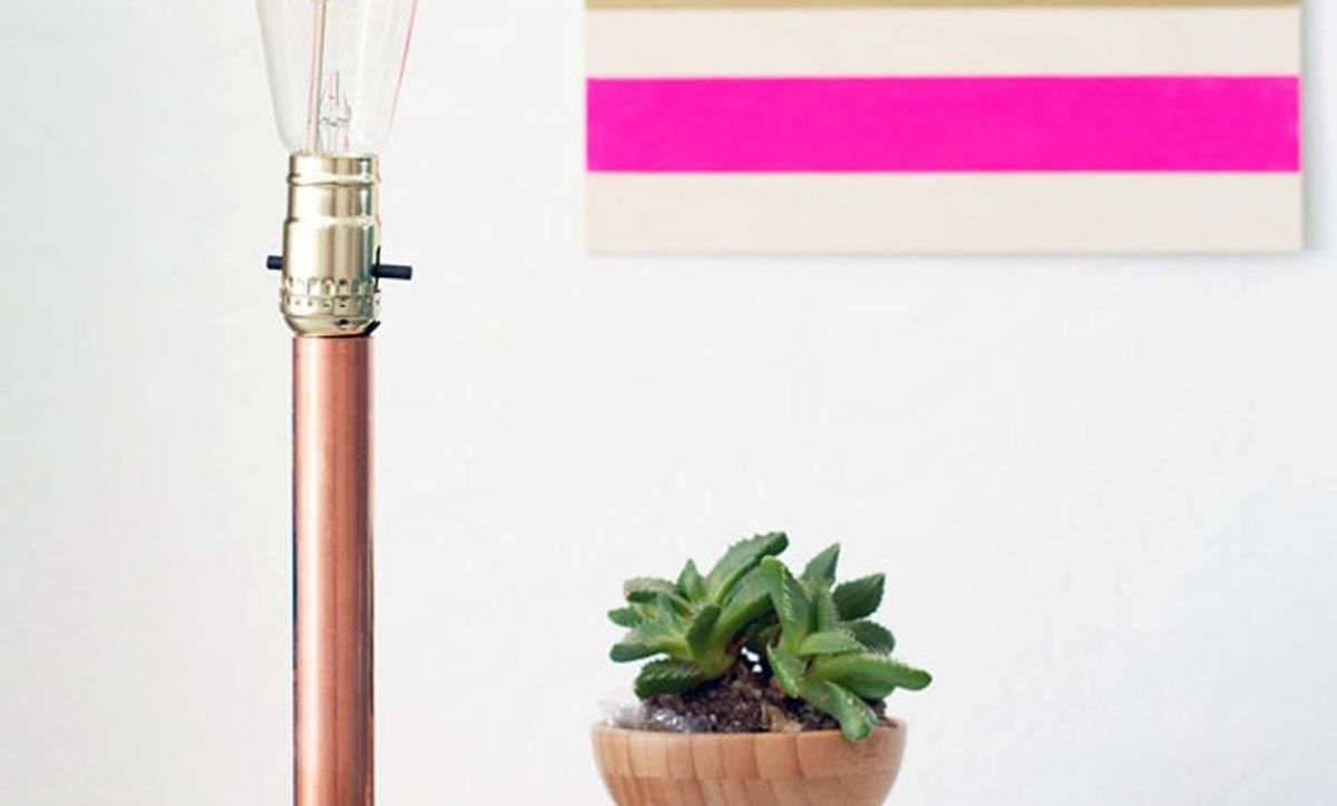 Let There Be Light: 2 Ways to Make a Copper + Concrete Lamp - Brit + Co