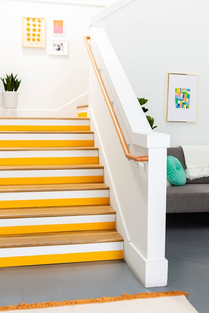 Stairway Paint Color Ideas Colorful Staircase Designs: 30 Ideas To