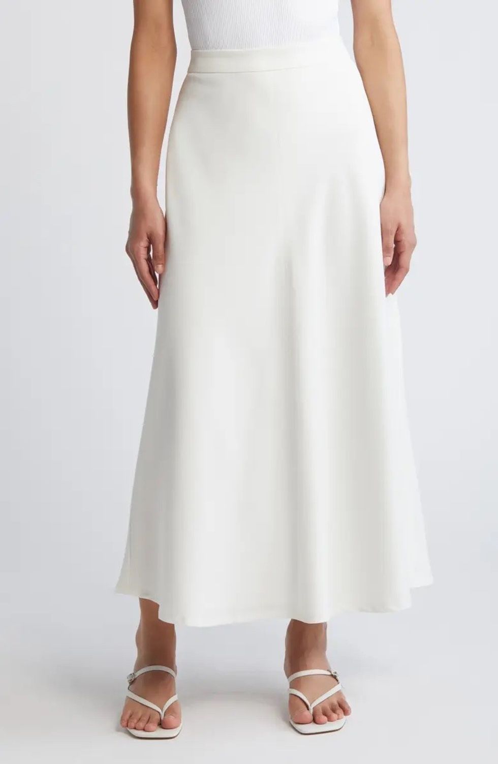 10 Breezy White Midi Skirts for a Perfect Summer - Brit + Co