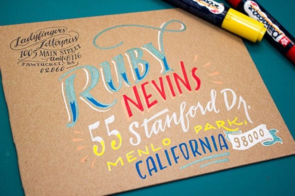 These Hand-Lettered Wedding Envelopes Will Give You Calligraphy Envy ...