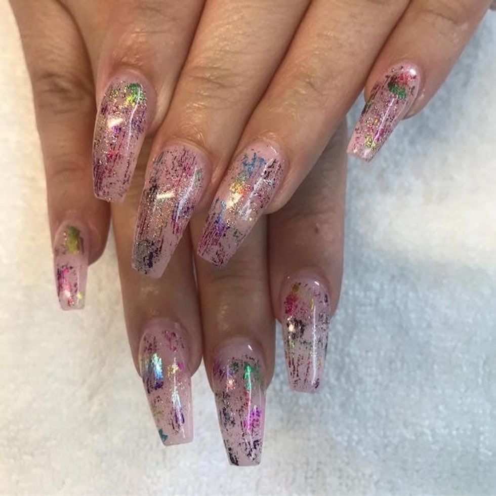 13 Foil Nail-Design Ideas for a Shiny Spring Mani - Brit + Co