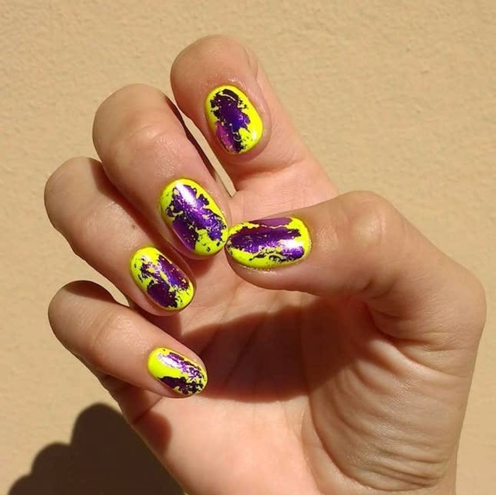 13 Foil Nail-Design Ideas for a Shiny Spring Mani - Brit + Co