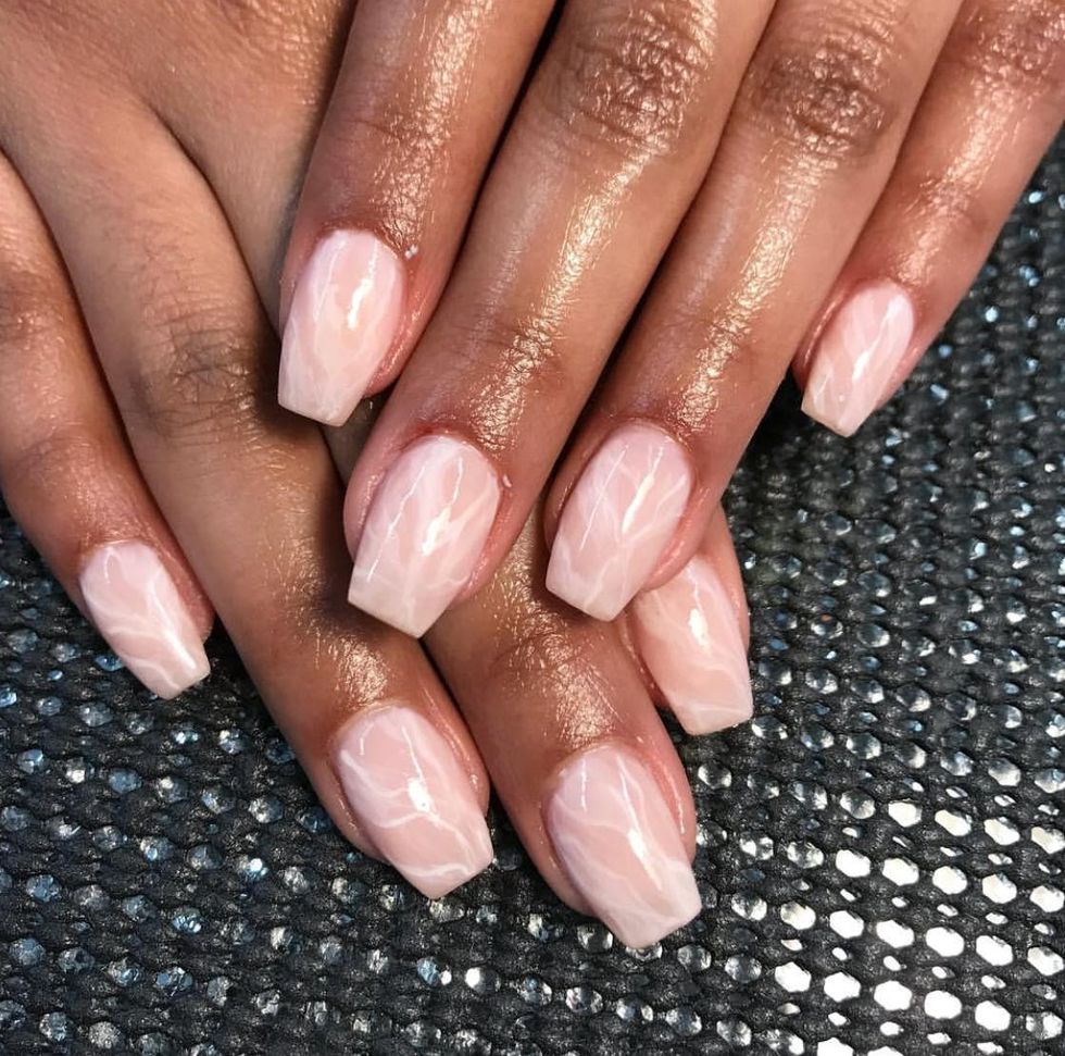 14 Himalayan Salt Manicure Ideas to Update Your Nude Nails - Brit + Co