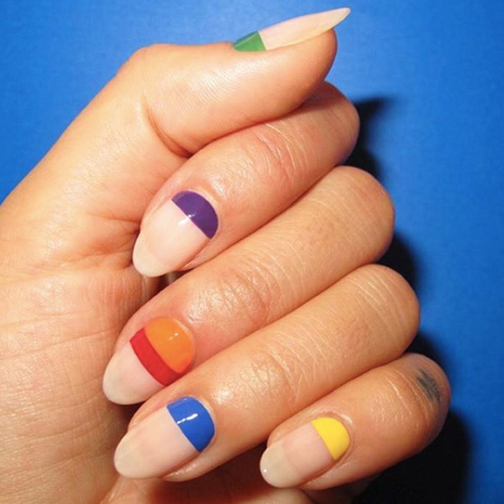 16 Color-Block Nail Art Ideas Courtesy of Instagram - Brit + Co