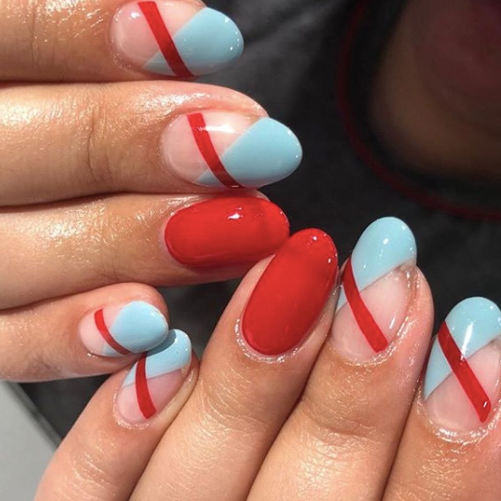 16 Color-Block Nail Art Ideas Courtesy of Instagram - Brit + Co