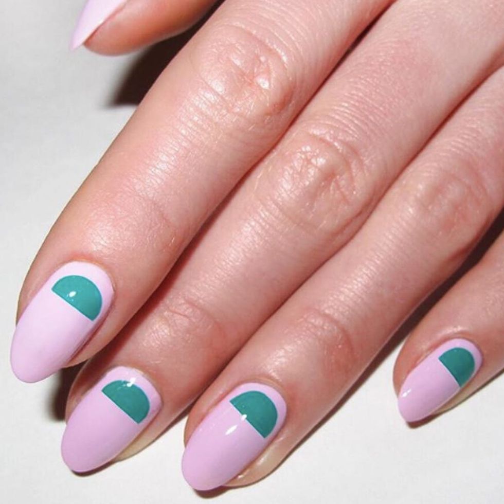 16 Color-Block Nail Art Ideas Courtesy of Instagram - Brit + Co