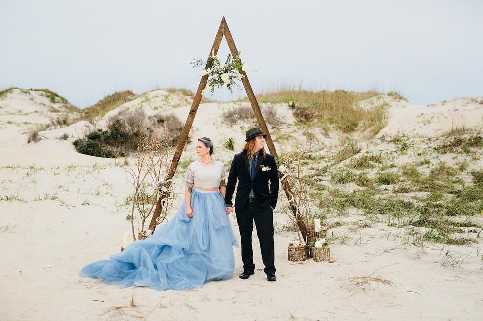 Modern Bohemian Wedding? Elevate with Triangle Arches! - Brit + Co
