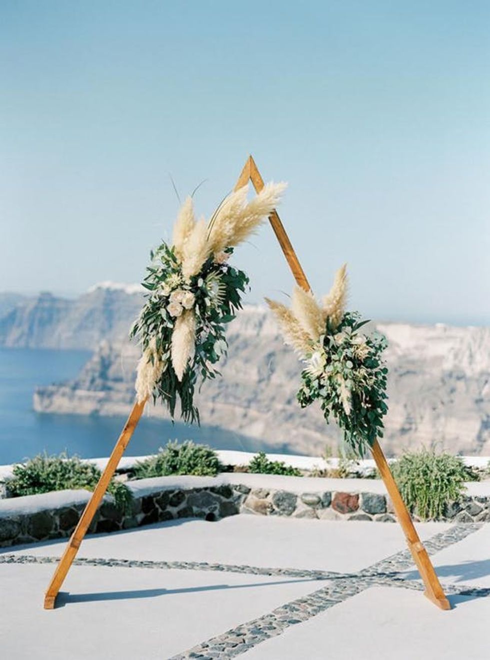 Modern Bohemian Wedding? Elevate with Triangle Arches! - Brit + Co