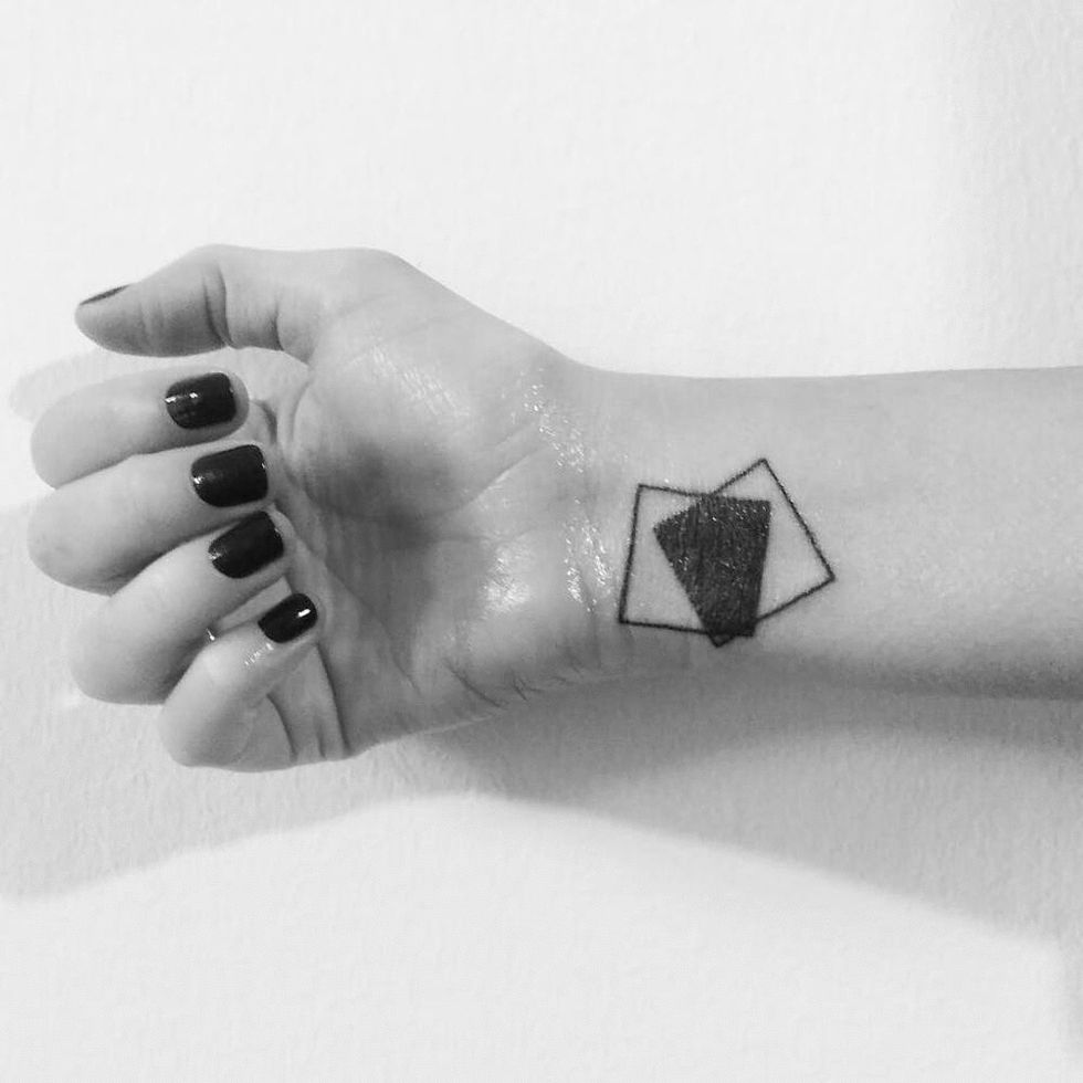 9 Geometric Tattoos Minimalist Gals Will Love - Brit + Co