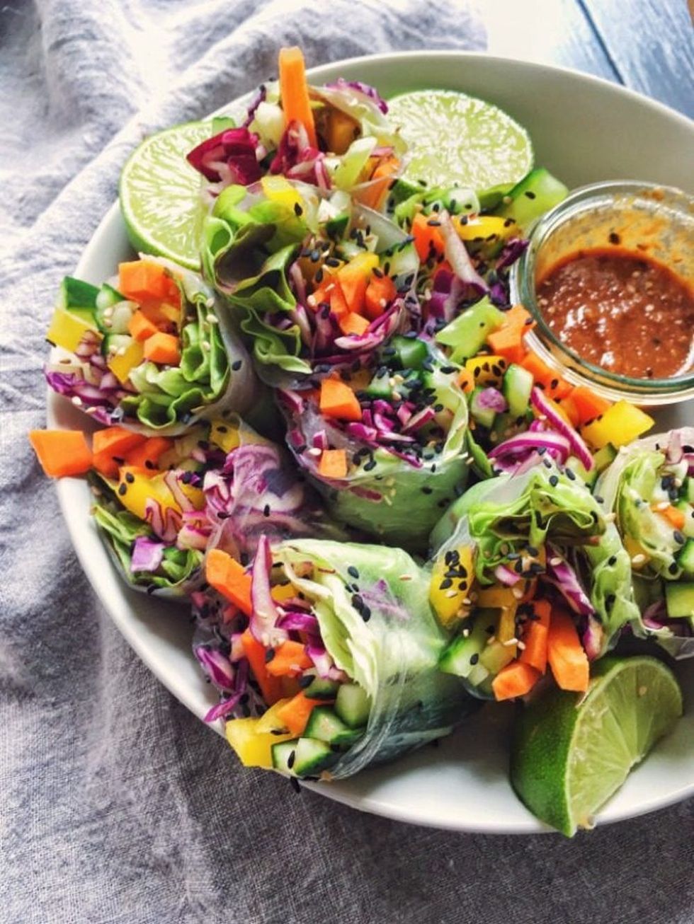 13 Vibrant Spring Roll Recipes for Meatless Monday - Brit + Co
