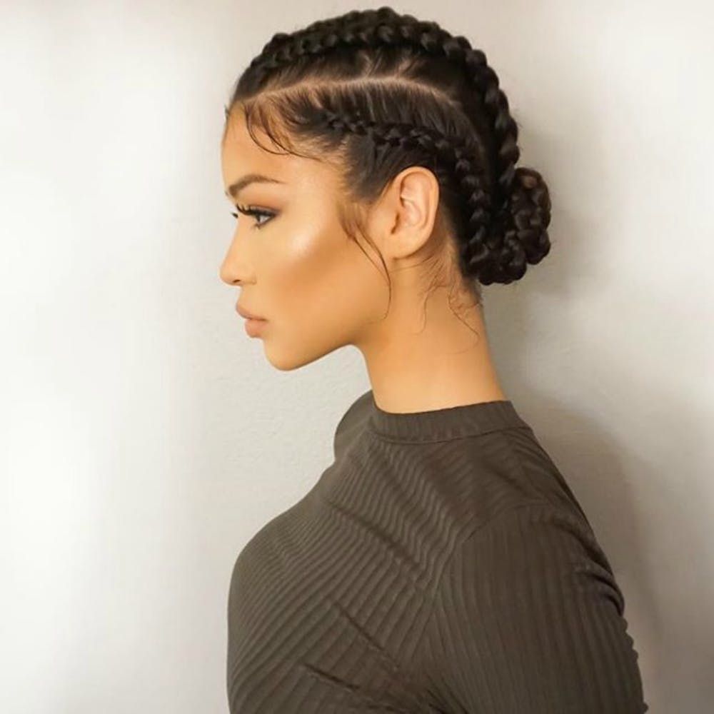 Cornrows In A Bun