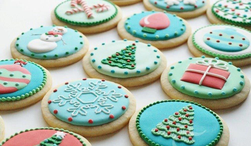 Round Christmas Sugar Cookies