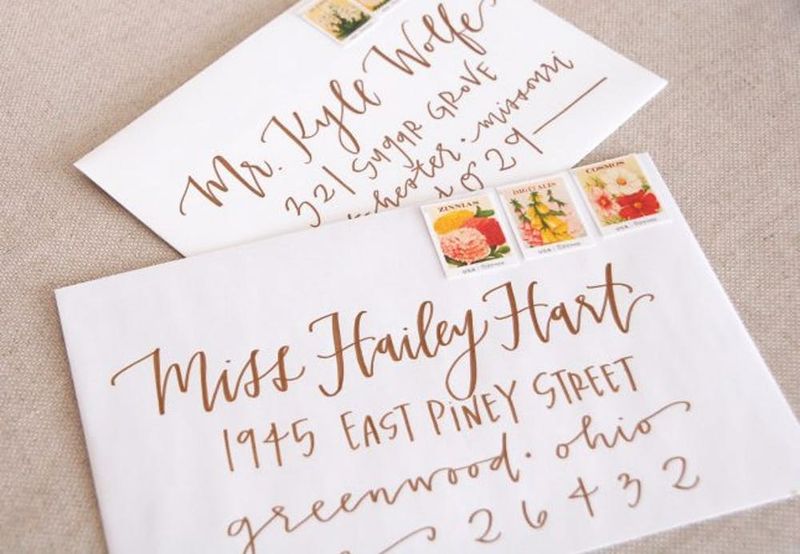 Handwritten Wedding Invitation Envelope Etiquette Envelope Calligraphy