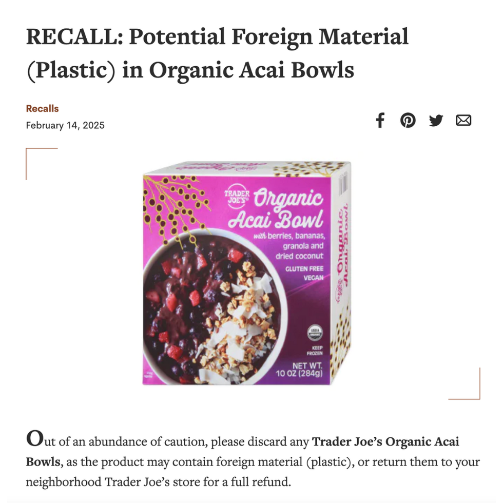 Yikes! Trader Joe’s Just Recalled This Popular Frozen Meal - Brit + Co