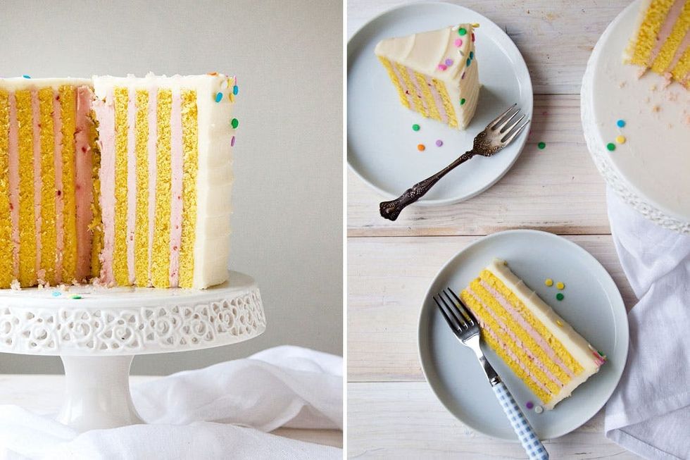Unbelievable Vertical Layer Cake Recipe! - Brit + Co