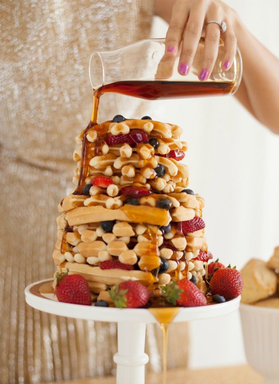 17 Wild Waffle Wedding Cakes to Wow Any Event! - Brit + Co