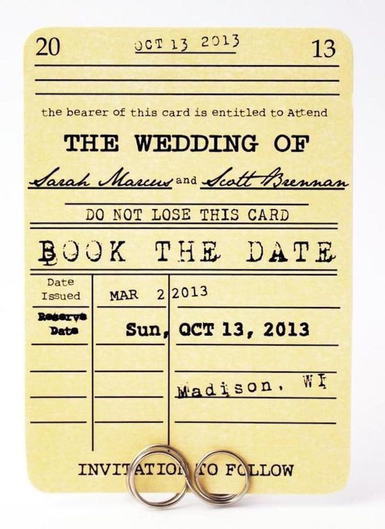 Library Card Save The Date