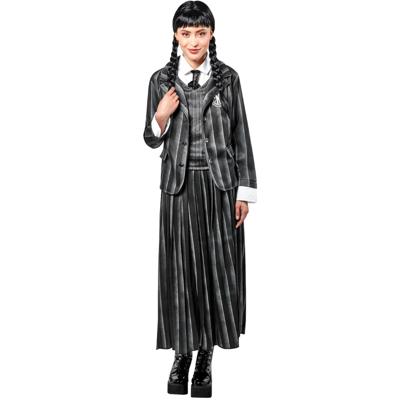 Wednesday Addams Full Body Wednesday Addams Printed Costume At